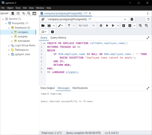 PostgreSQL - Triggers
