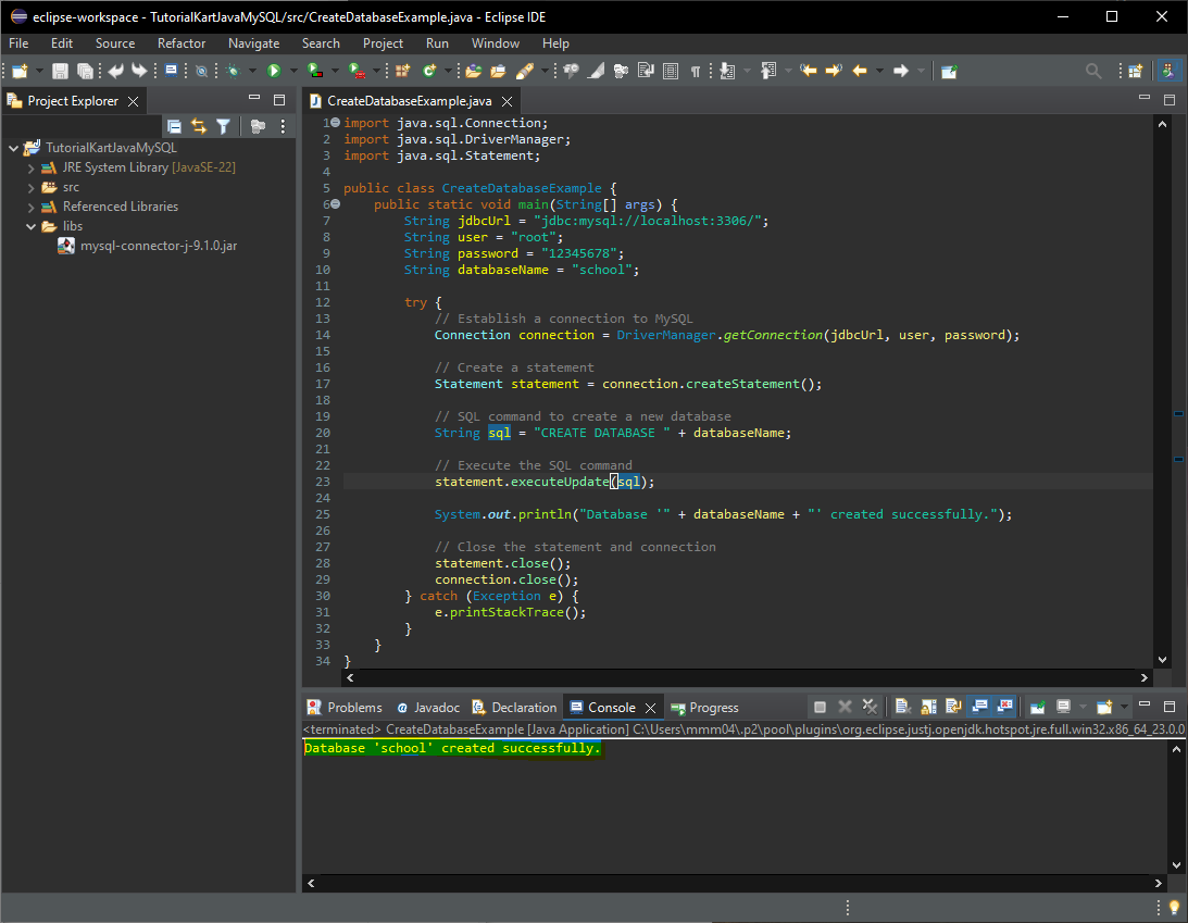 How To Create Database In Mysql Using Java Examples