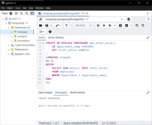 PostgreSQL - Stored Procedures