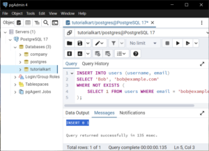 PostgreSQL - Insert Row if Not Exists in Table