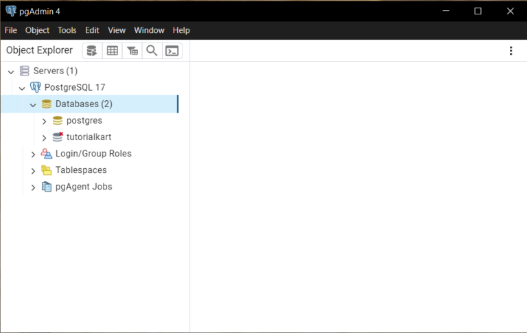 How to Create a Database in pgAdmin 4