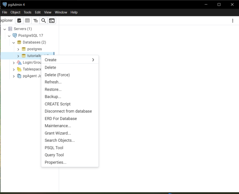 How to Delete a Database in pgAdmin 4