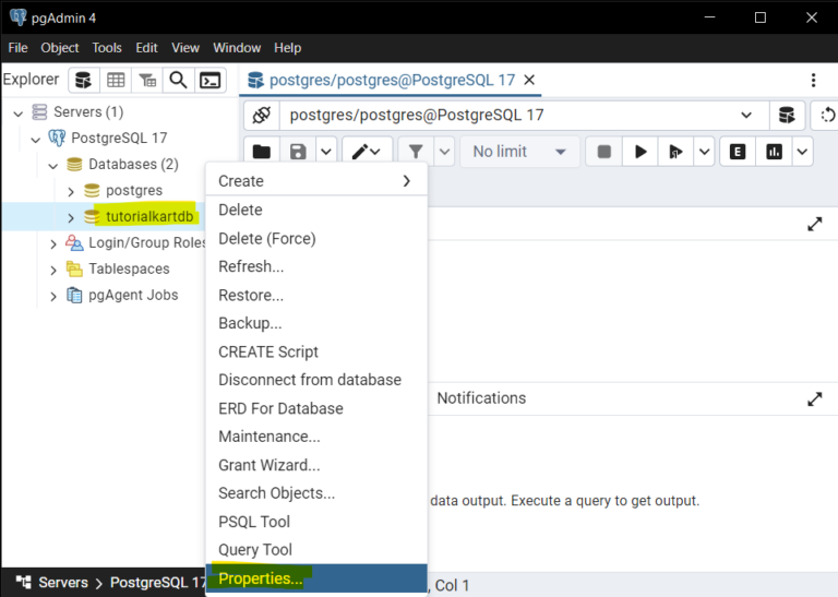 How to Rename a Database in pgAdmin 4