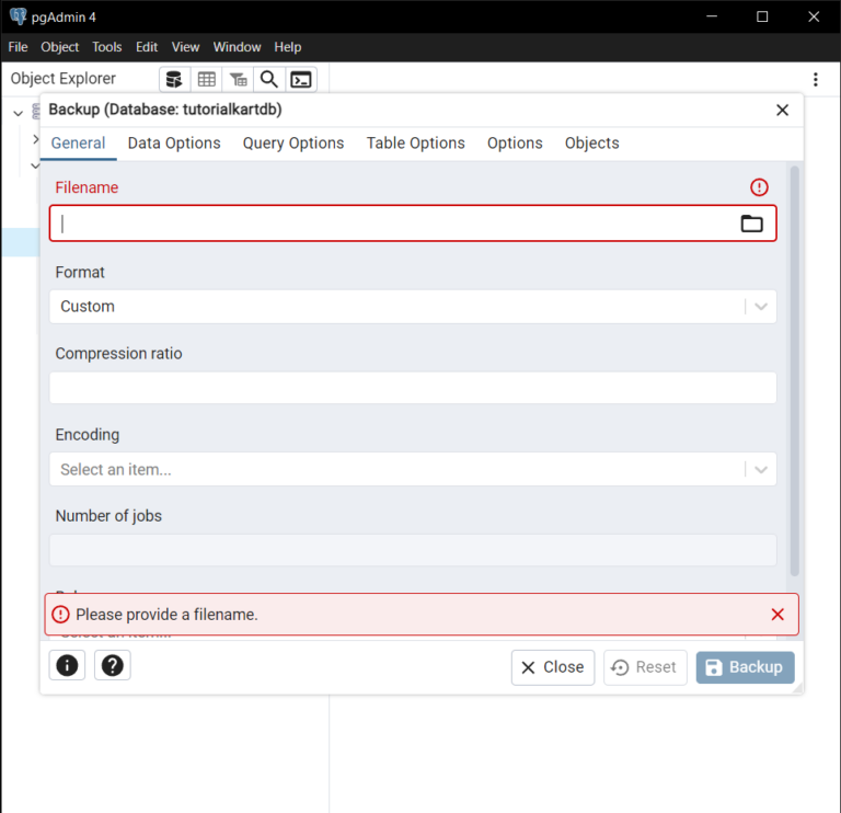 How to Back Up a Database in pgAdmin 4