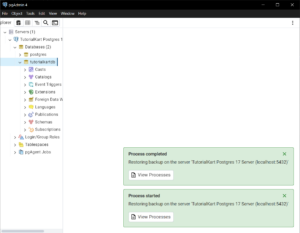 How to Restore a Database in pgAdmin 4