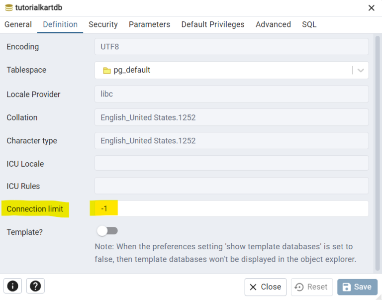 How to Set Database Connection Limits in pgAdmin 4