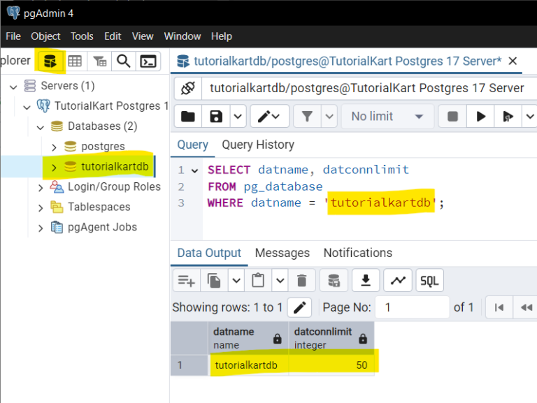 How to Set Database Connection Limits in pgAdmin 4