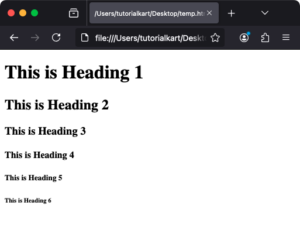HTML Headings Tutorial