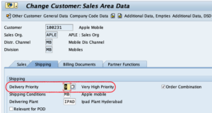 Define Delivery Priorities in SAP