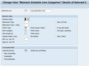 SAP SD Schedule line Categories : Complete Guide