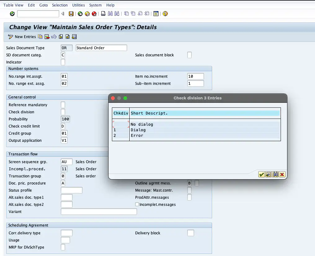 Configuring Check Division in SAP Sales Documents Using VOV8