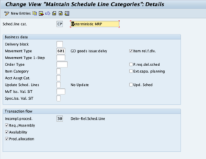 Item Relevant for Delivery in VOV7