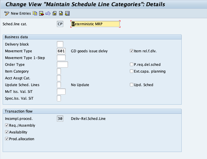 Item Relevant for Delivery in VOV7