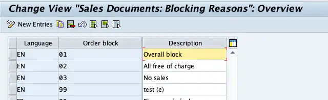 Defining Delivery Block reasons in SAP