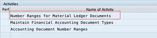 Maintain Number Ranges for Material Ledger Documents