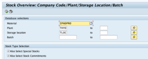 How to check Stock using MMBE?