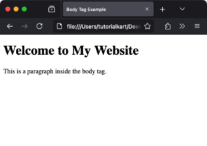 HTML body Tag
