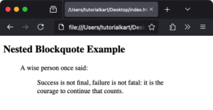 HTML blockquote Tag