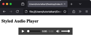 HTML audio Tag