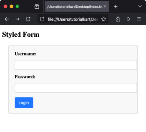 HTML form Tag