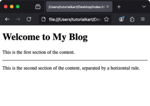 HTML hr Tag