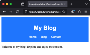 HTML header Tag