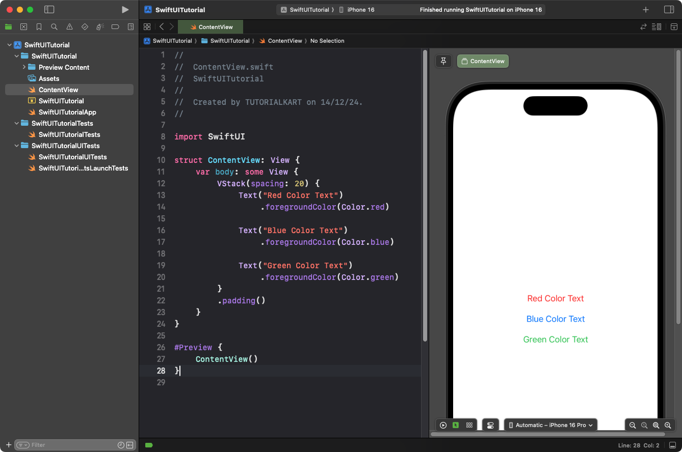 SwiftUI - Text Color
