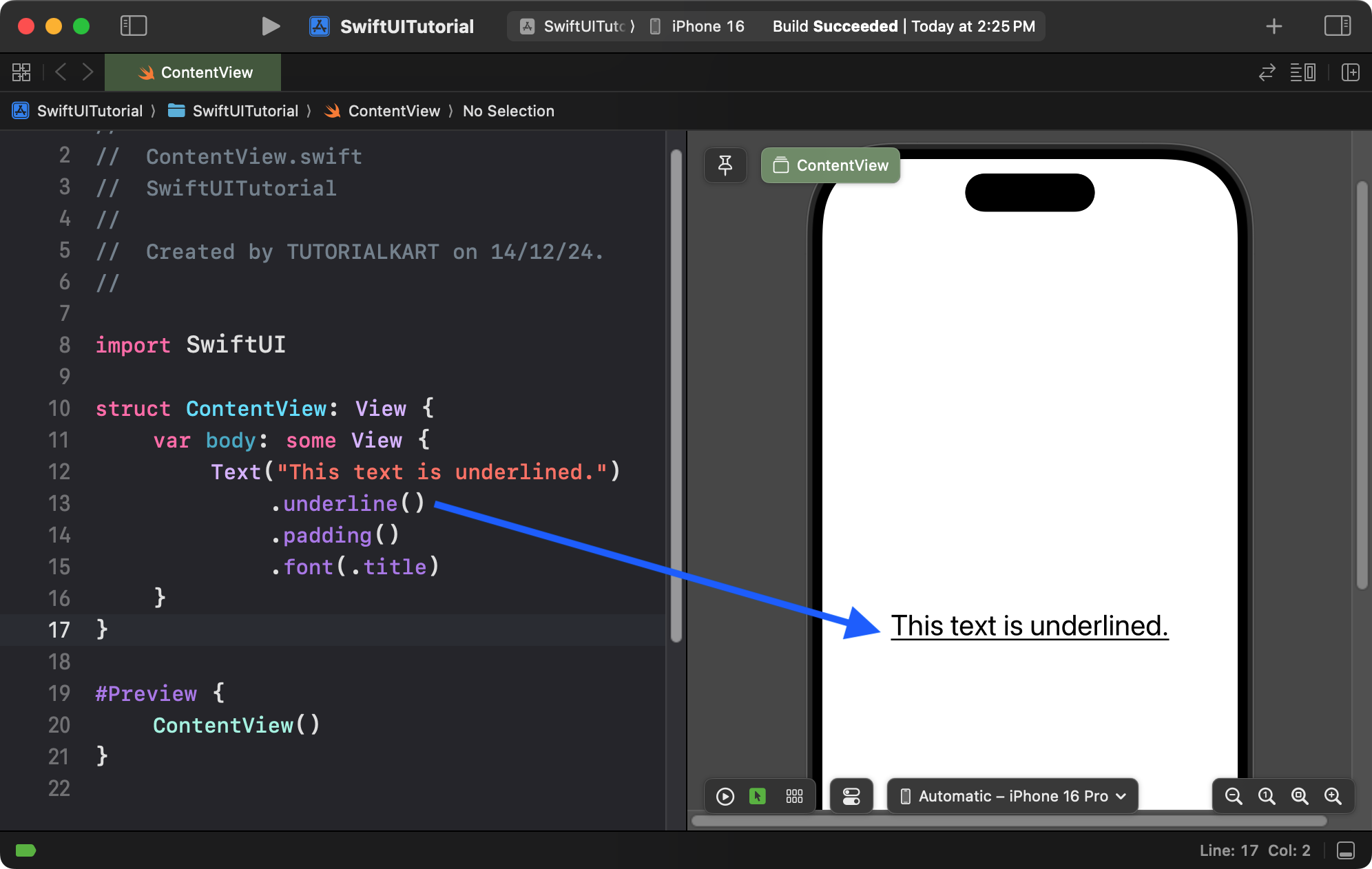 SwiftUI - Text Underline - Examples [3]