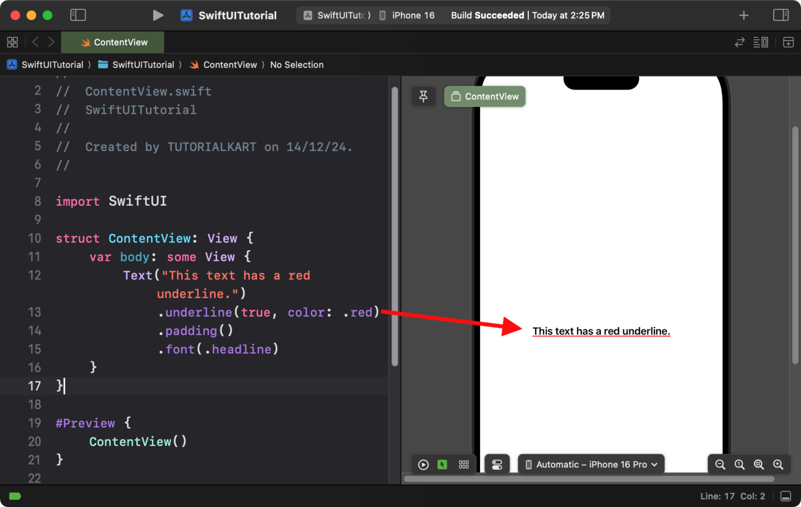 SwiftUI - Text Underline - Examples [3]