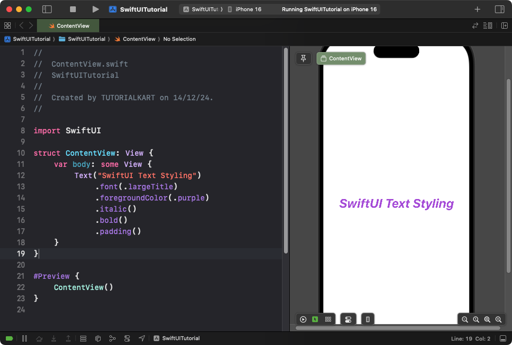 SwiftUI - Text Styling - Examples [3]