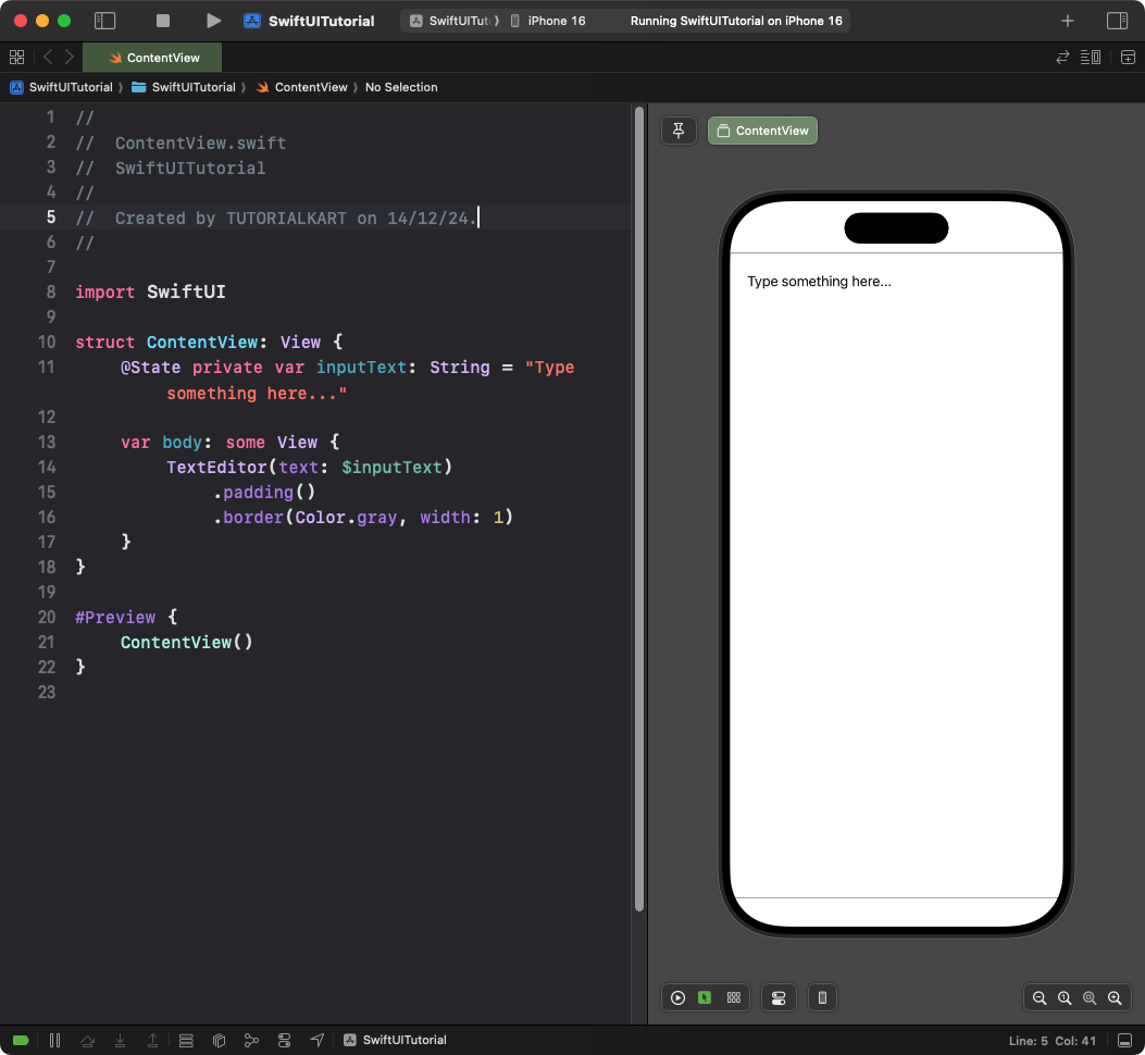 SwiftUI - TextEditor - Syntax and Basic Examples [2]