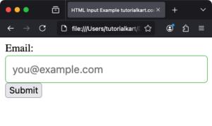 HTML Input Email