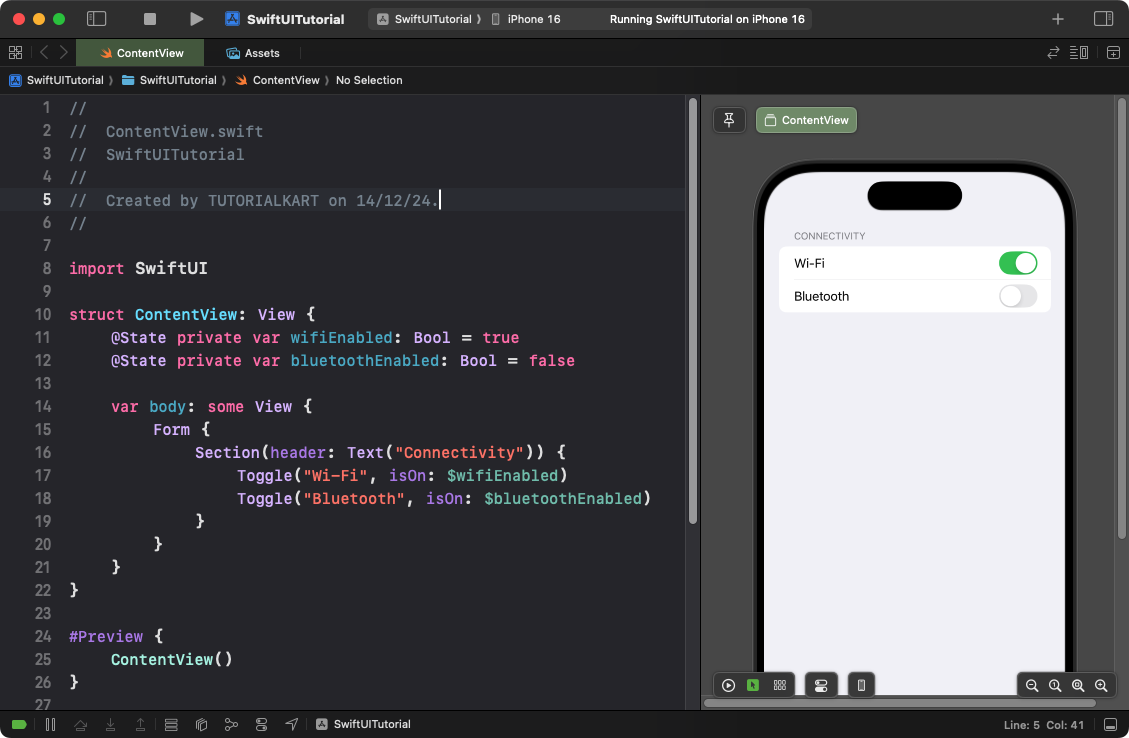 SwiftUI Toggle - Syntax and Basic Examples [3]