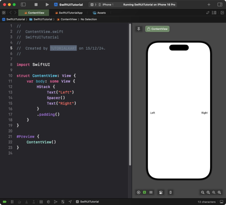 SwiftUI Spacer - Syntax and Basic Examples [3]