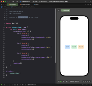 SwiftUI Stacks - HStack, VStack, ZStack - Examples [3]