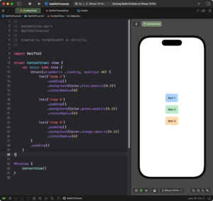 SwiftUI VStack - Syntax and Basic Examples [3]