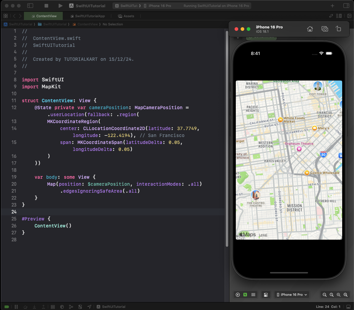 SwiftUI MapView - Syntax and Basic Examples [1]