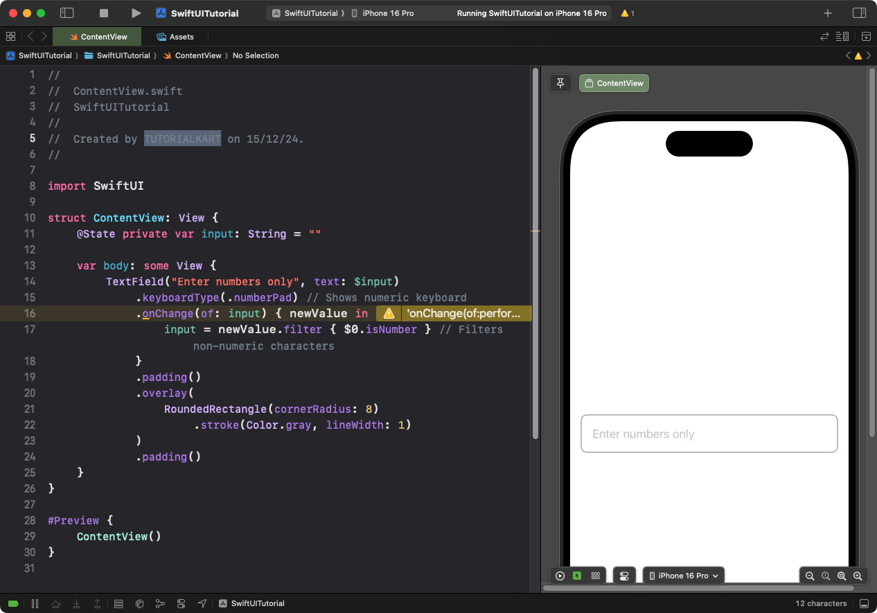 SwiftUI - TextField for Numbers Only