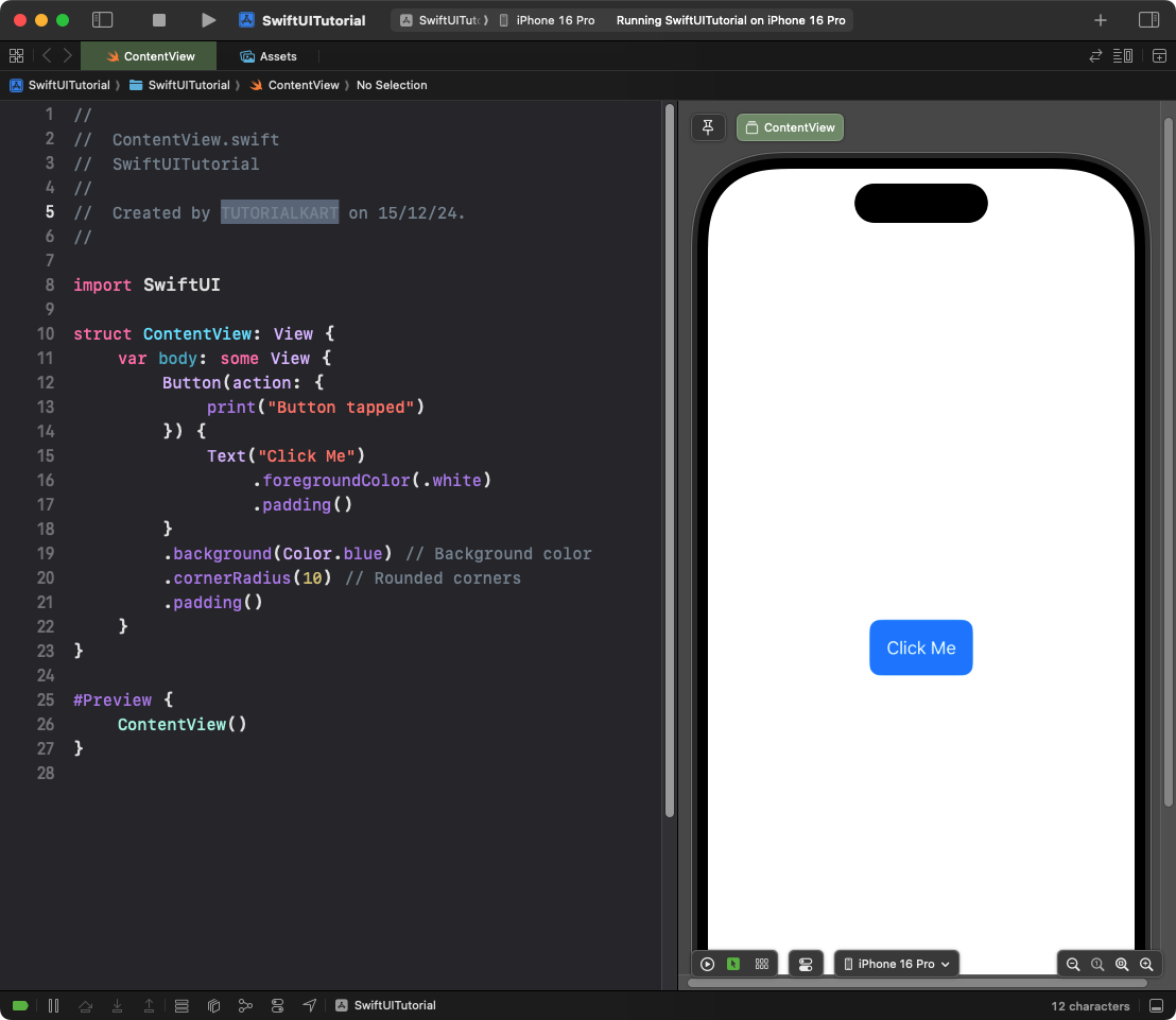 SwiftUI - Button Rounded Corners - Examples [2]