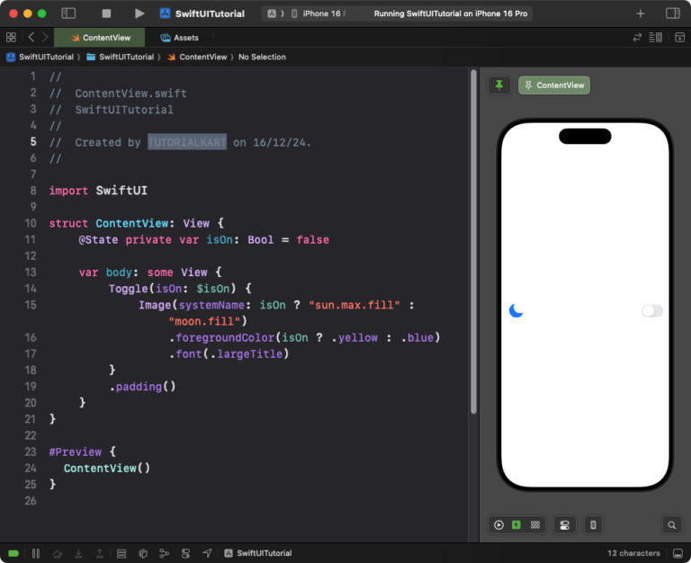 SwiftUI Toggle with Image - Examples [3]