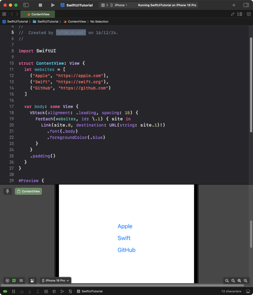 SwiftUI Link - Syntax and Basic Examples [4]