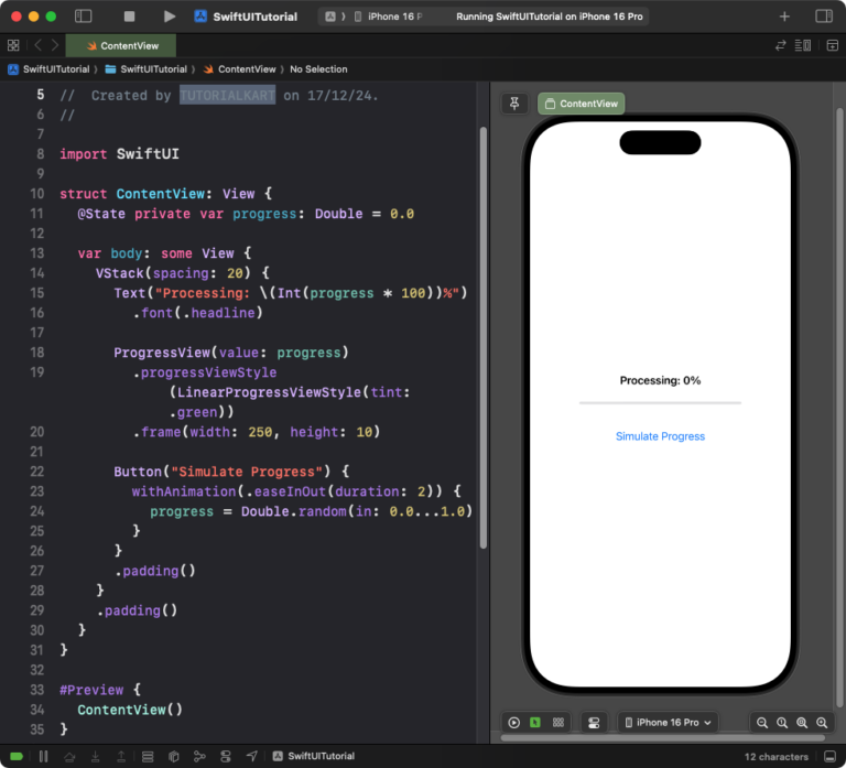 SwiftUI ProgressView - Syntax and Basic Examples [4]