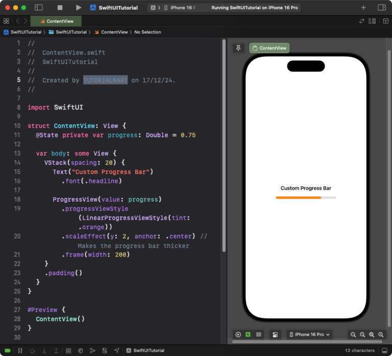 SwiftUI ProgressView - Syntax and Basic Examples [4]