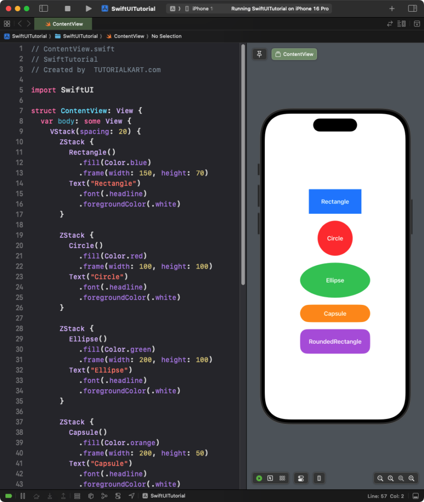 Swiftui Shapes Syntax And Basic Examples