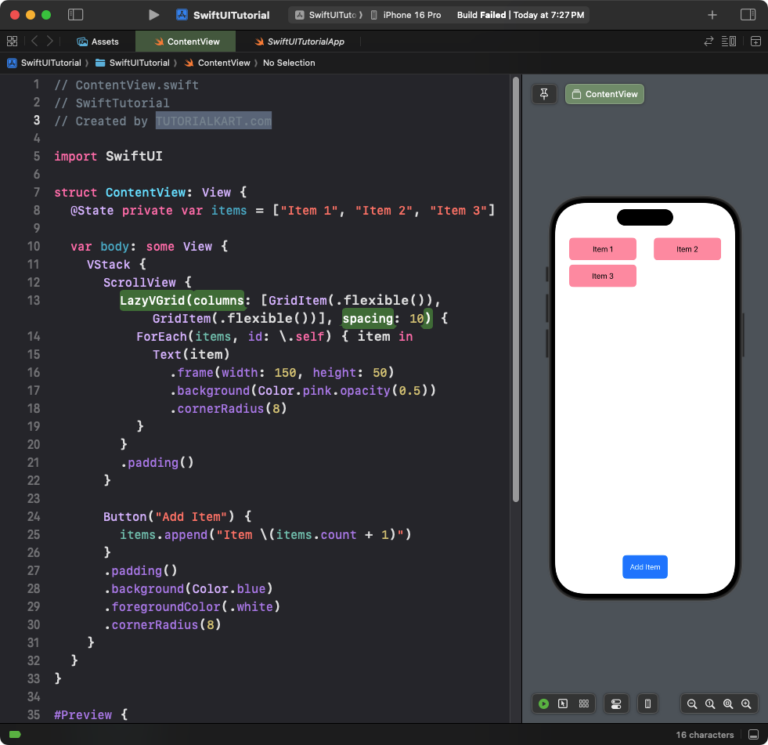 Swiftui Lazyvgrid Syntax And Basic Examples