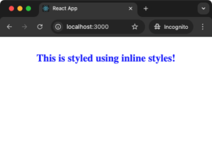React CSS Styling