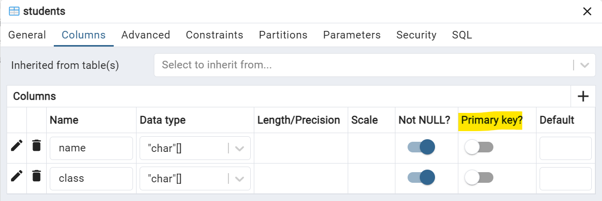 How to Modify Table Structure in pgAdmin 4