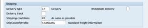 Delivery Type in SAP