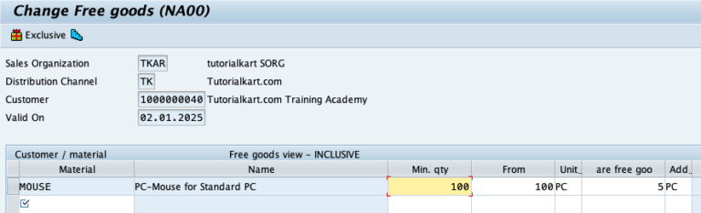 Step-by-Step Guide to Configure Free Goods Determination in SAP SD