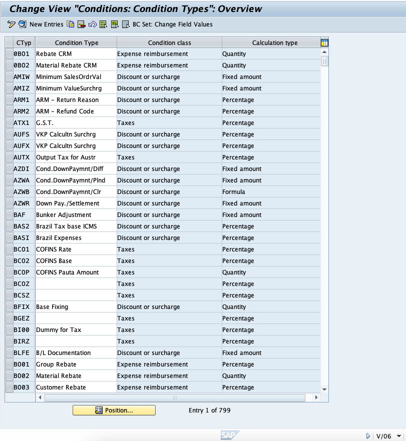 Calculation Type in SAP